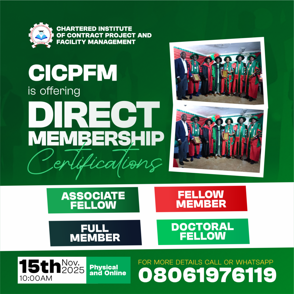 DIRECT CERTIFICATION – Chartered Institute of Contract Project ...